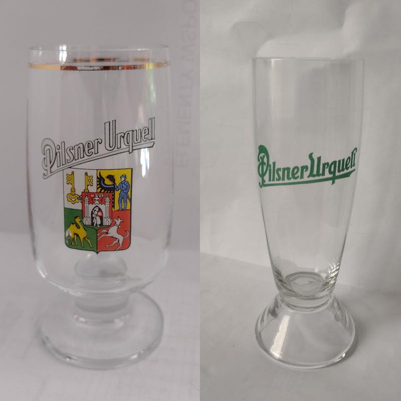 Gold Rim Pilsner Glass - Etsy UK