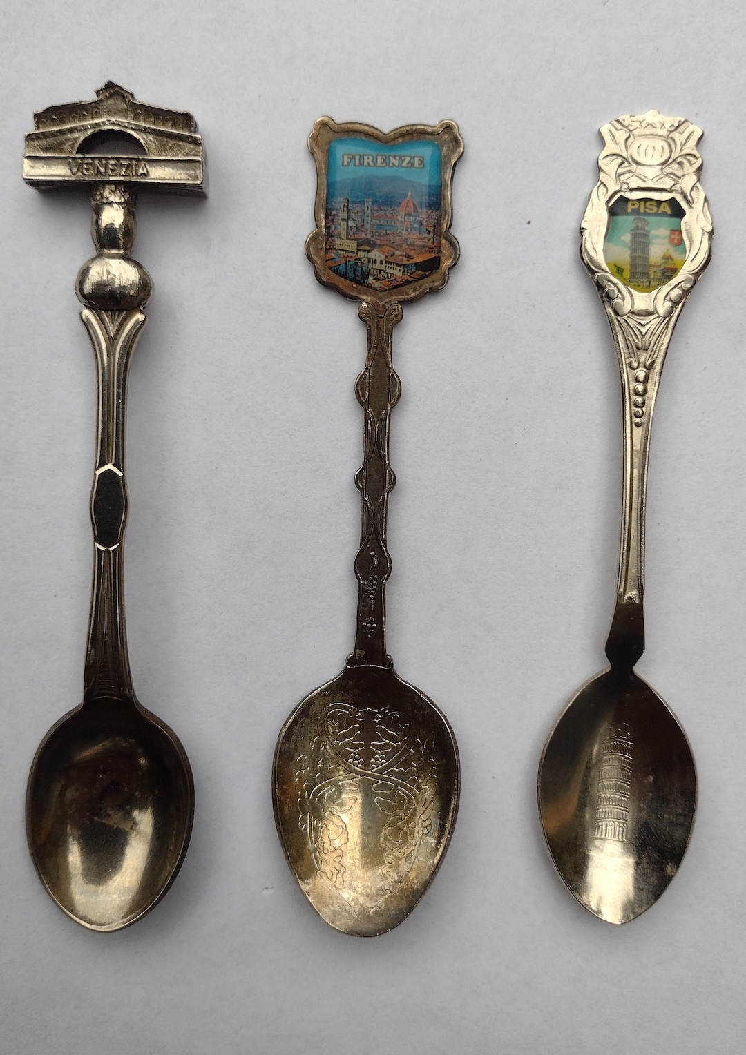 Pisa Florence Venice Venezia Italy Souvenir Vintage Collectors Spoons ...