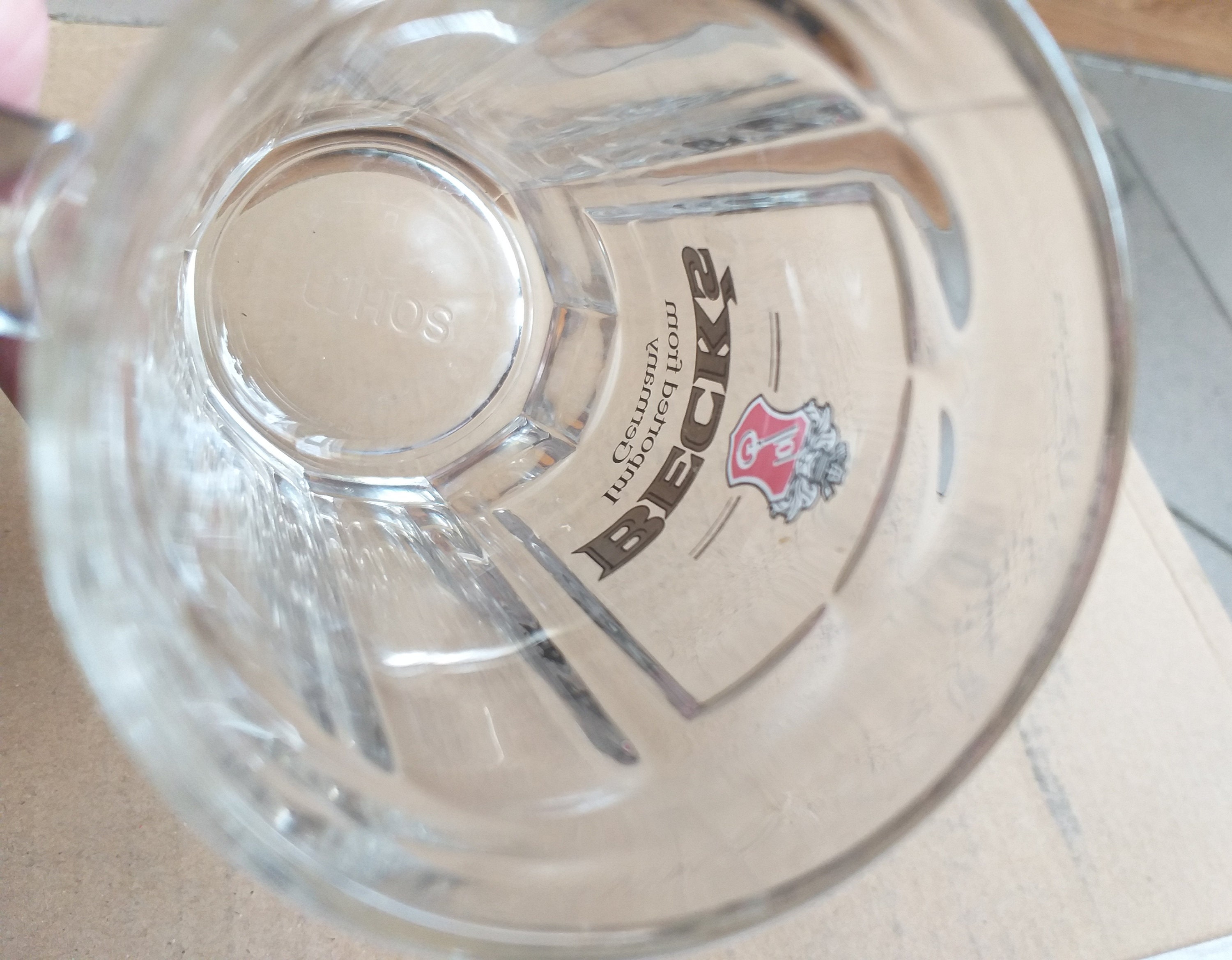 Becks Imported From Germany Vintage Glass Half Pint Mug Stein ...