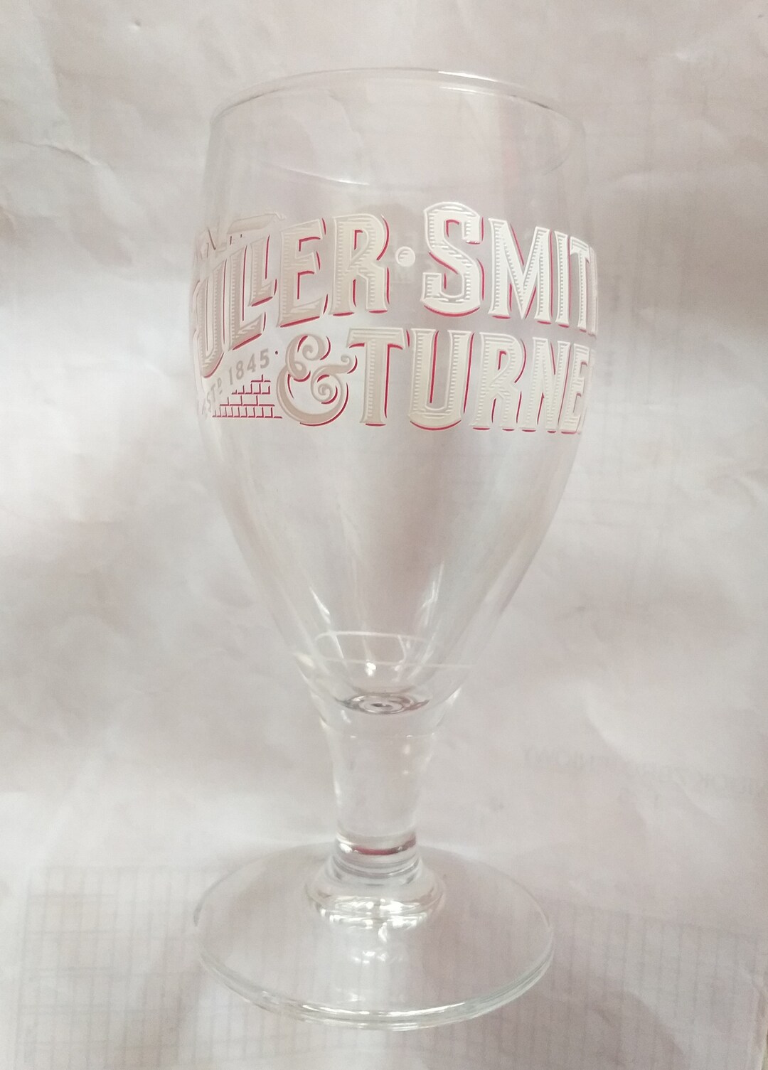 Fuller Smith & Turner Half Pint Glass Vintage Collectible Beer Glass ...