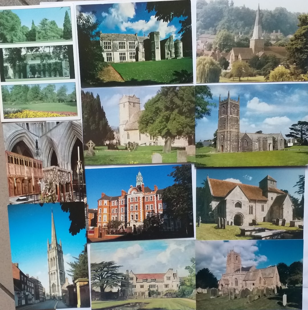 A Set of 11 Vintage British Postcards (unused) Featuring Landscape ...
