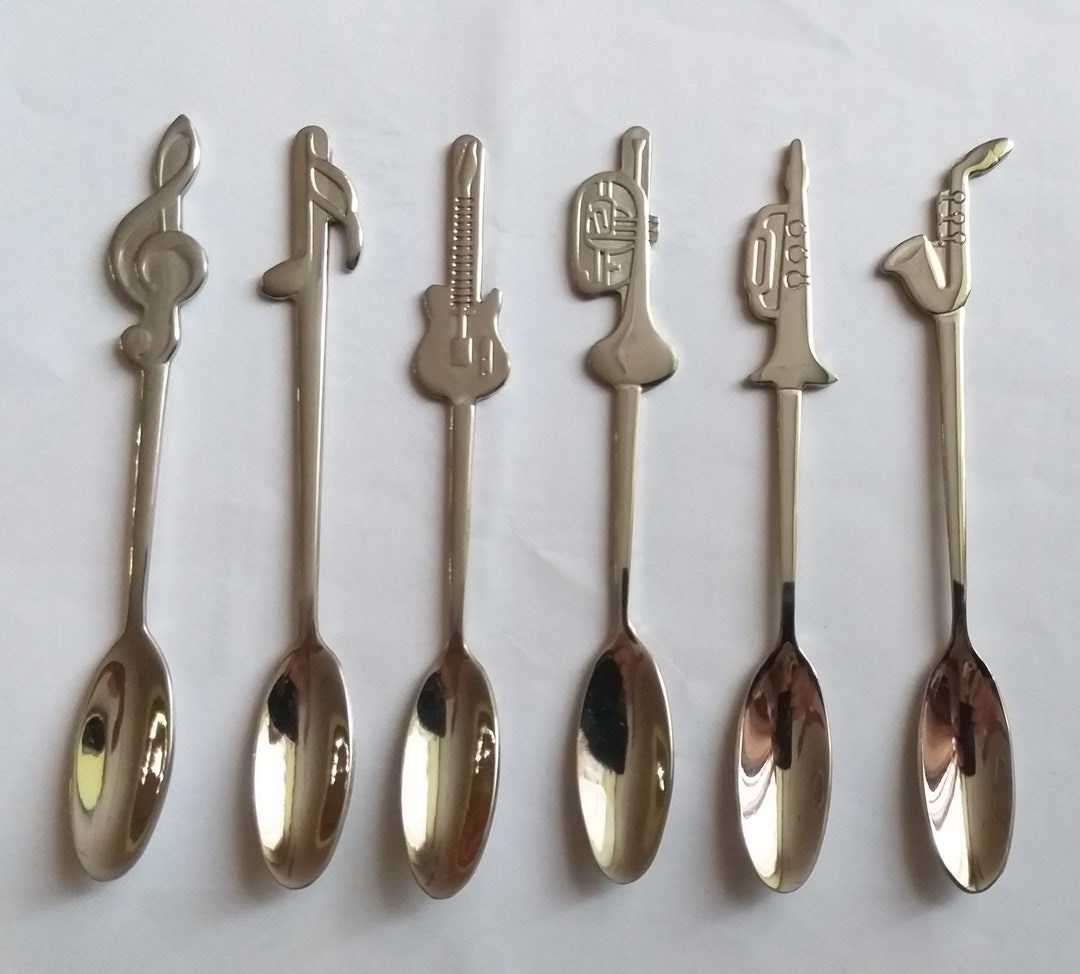 Set 6 St With Musical Instruments Souvenir Vintage Collectors Spoons ...