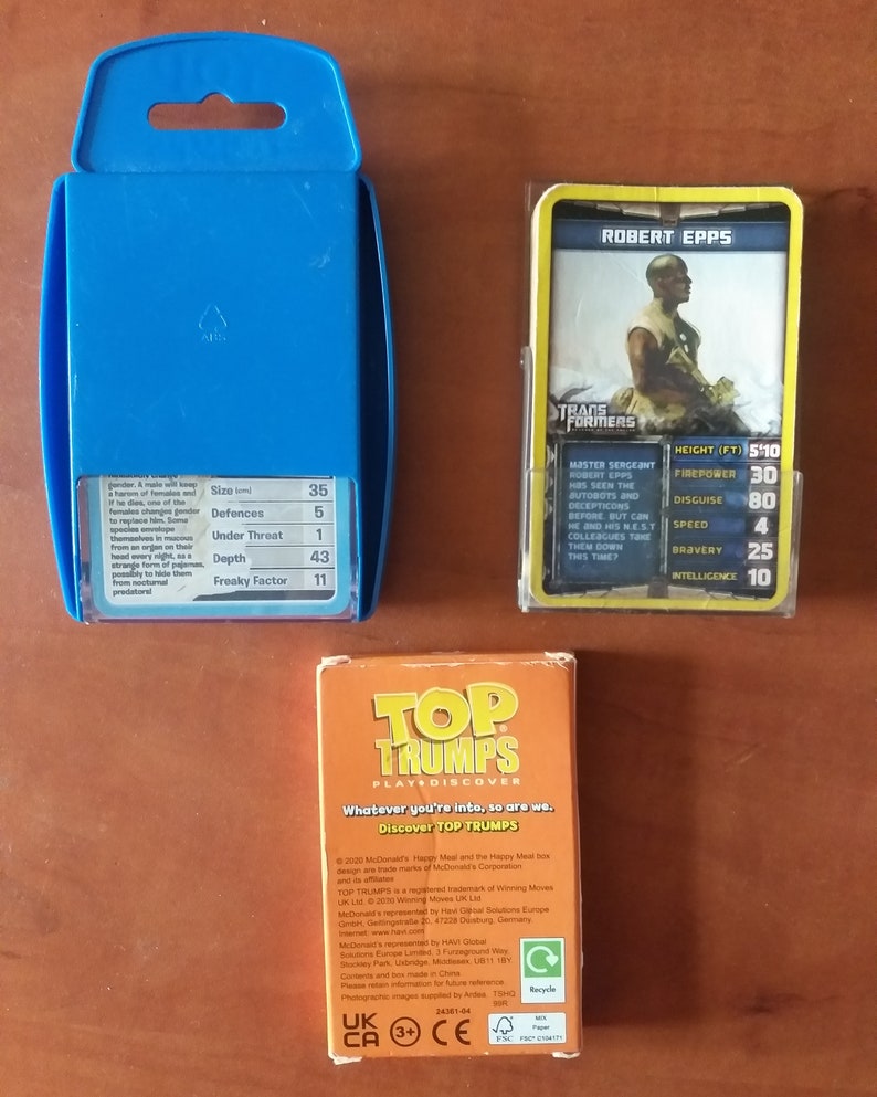 Set 3 Top Trumps Card Game, Predators, Creatures of the Deep ...