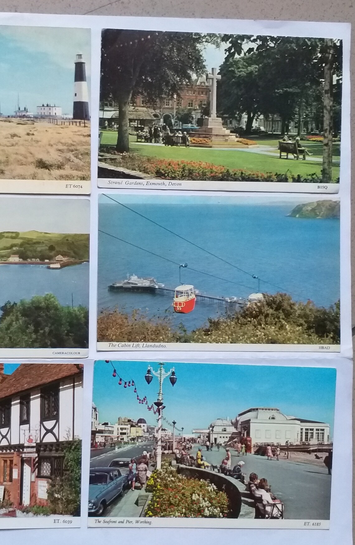 A Set of 8 Vintage British Postcards unused Featuring Landscape, View ...