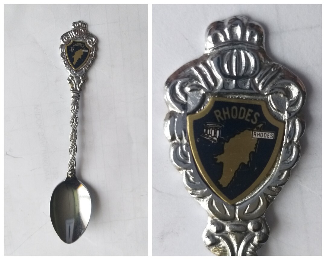 Rhodes Greece Souvenir Vintage Collector Spoon. Gift From Rhodes. Greek ...