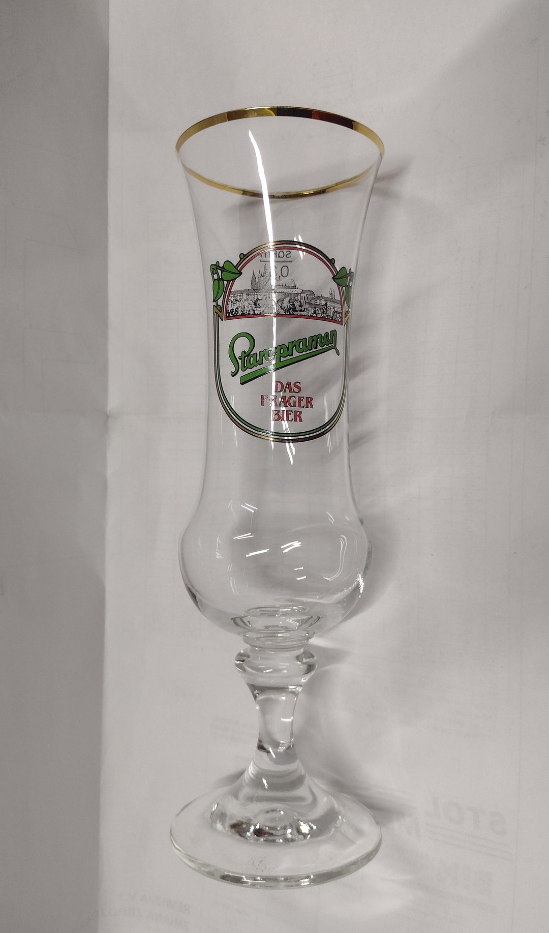 Staropramen Das Prager Bier 0.3l Czech Pilsener Tulip Beer Glass ...