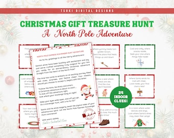 Christmas Scavenger Hunt for Kids, Indoor Christmas Treasure Hunt ...