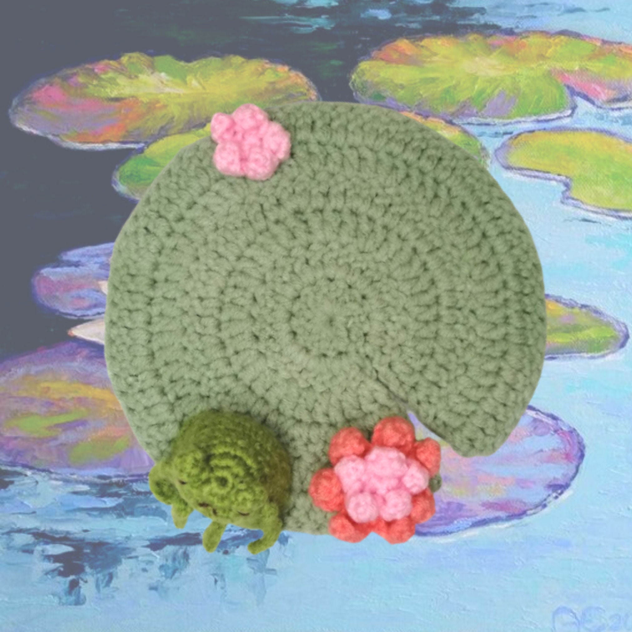Sad Frog on a Lilypad Coaster CROCHET PATTERN - Etsy