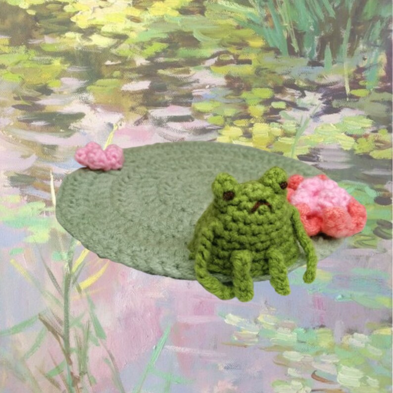 Sad Frog on a Lilypad Coaster CROCHET PATTERN - Etsy