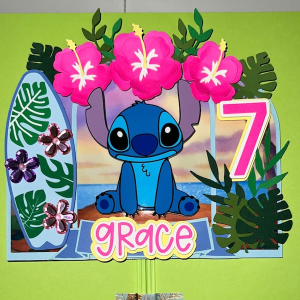 Stitch Inspired Cake Topper - Etsy