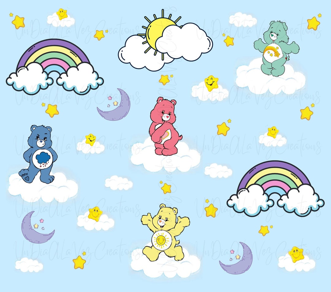 Care Bears Theme 20oz Tumbler Wrap File - Etsy