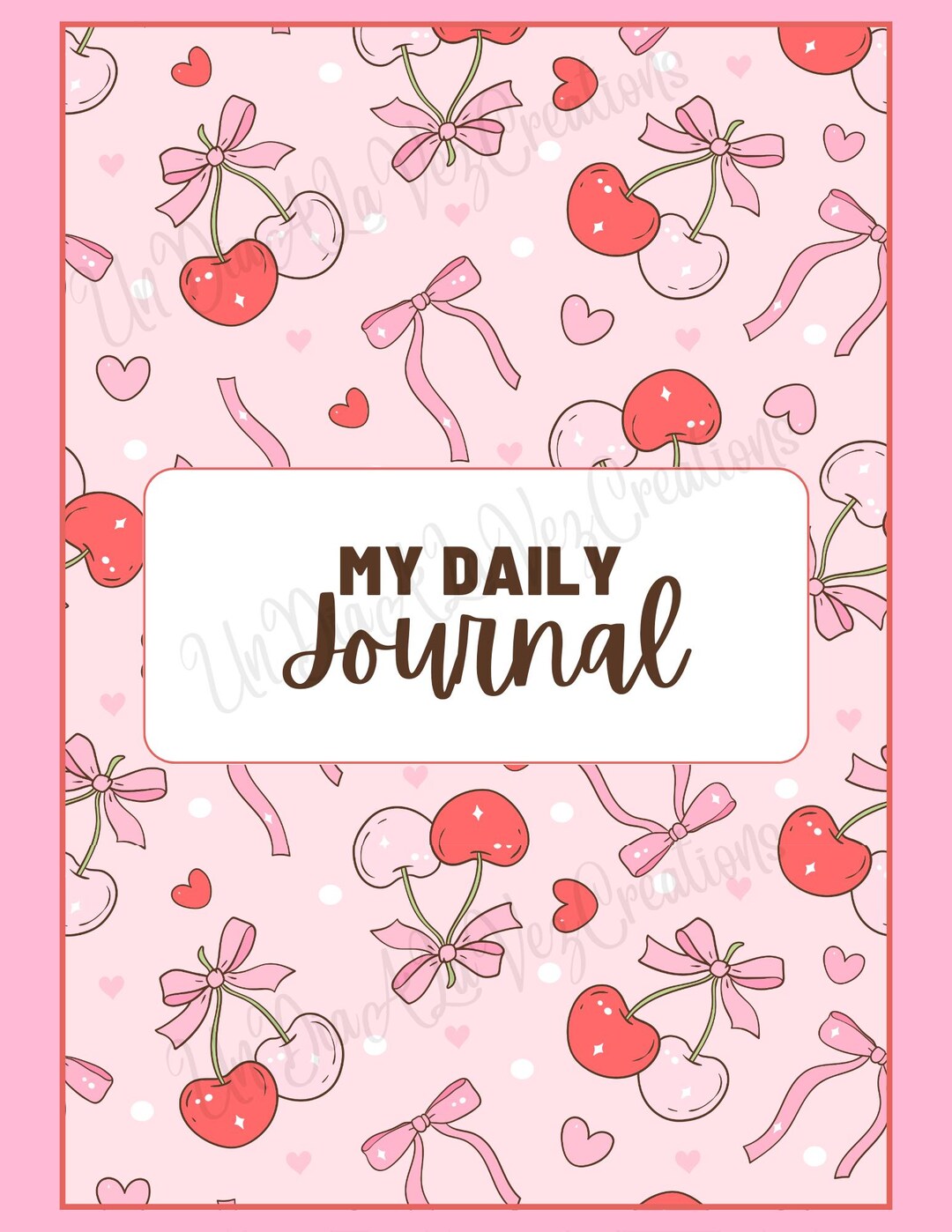 Cherry Daily Printable Journal - Etsy