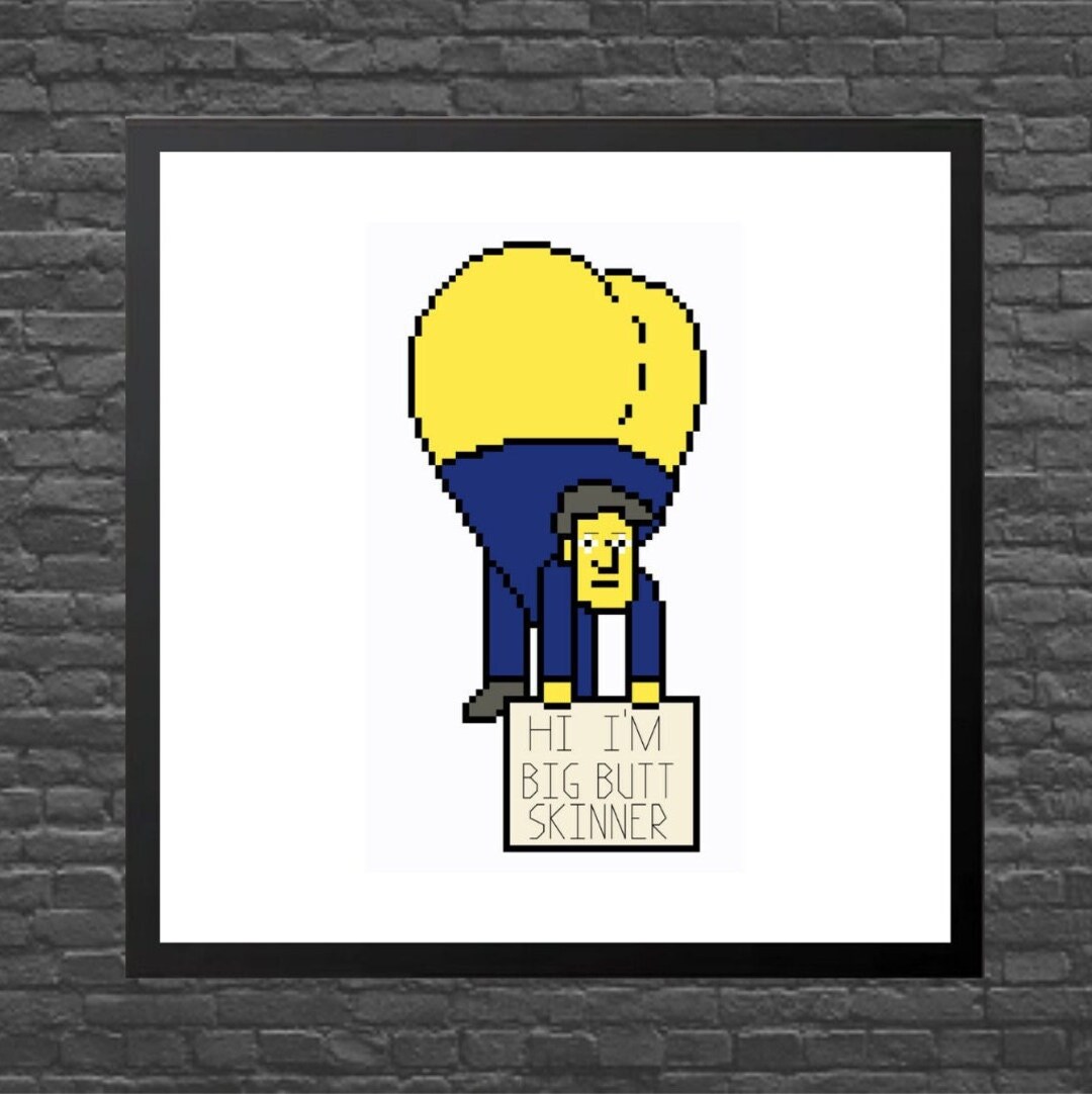 Hi I'm Big Butt Skinner - the Simpsons - Funny - Cartoon - Cross Stitch ...