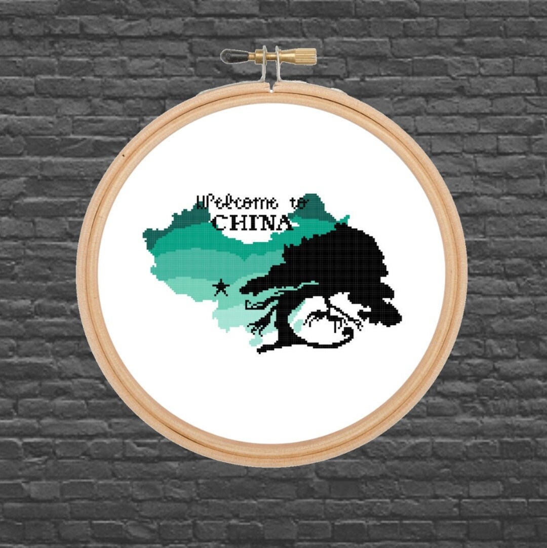 Jinmenju Cross Stitch - Welcome to China - Cryptid Series - Etsy