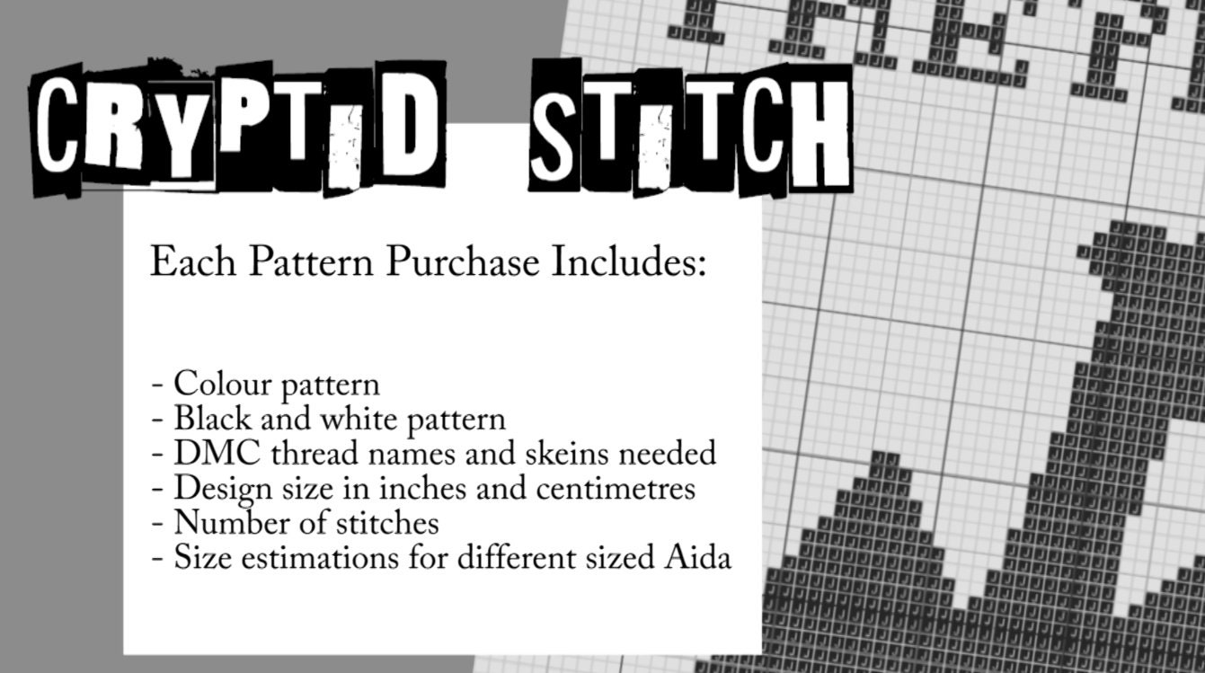 Jersey Devil Cross Stitch - Welcome to the Pine Barrens - Cryptid ...