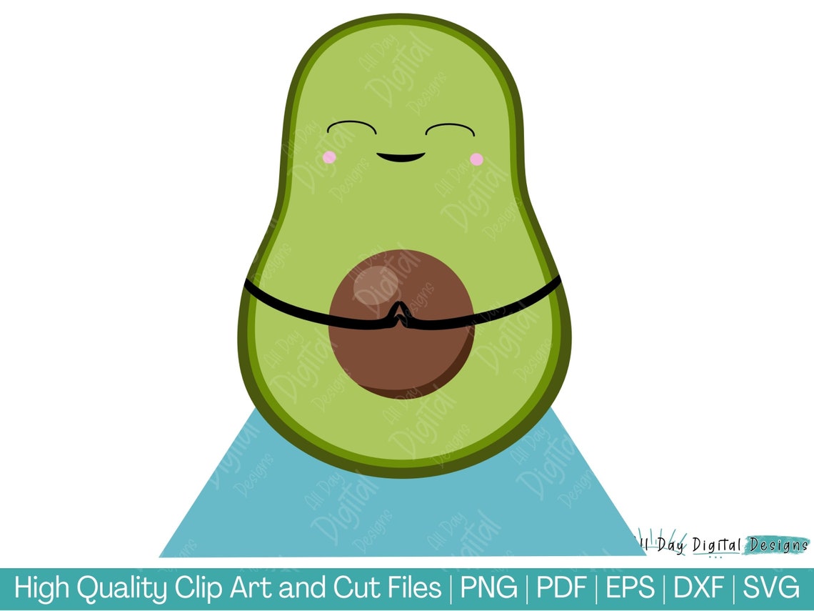 Avocado Yoga Meditating SVG | Clip Art | High Quality Clip Art ...