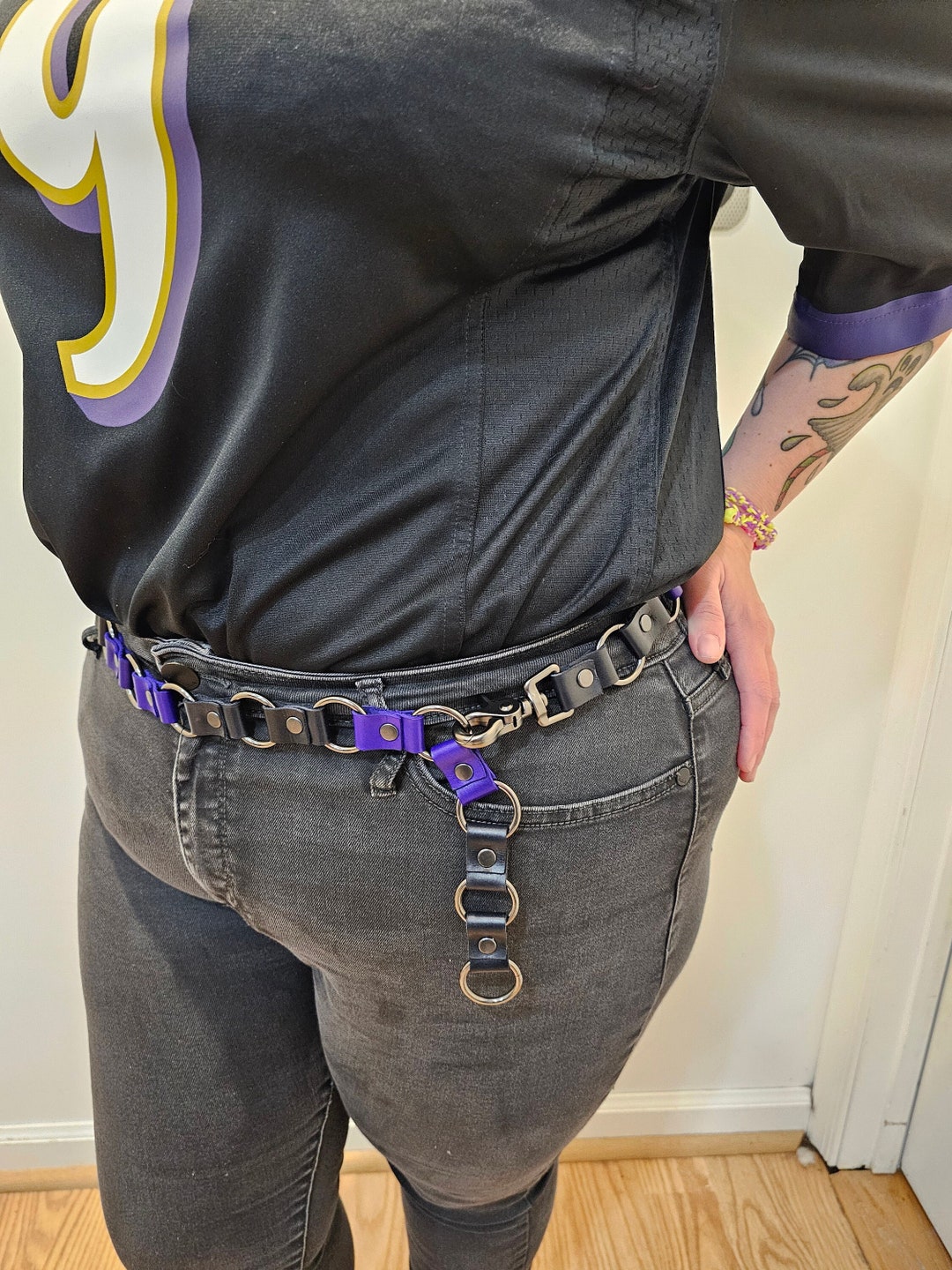 Handmade Baltimore Ravens 1 Inch Leather and Ring Belt - Etsy