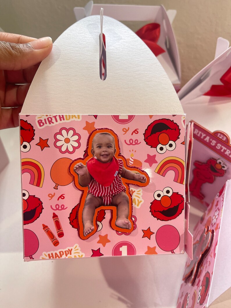 Elmo Favor Boxes, Sesame Street Favor Boxes, Elmo Goodie Box, Elmo ...