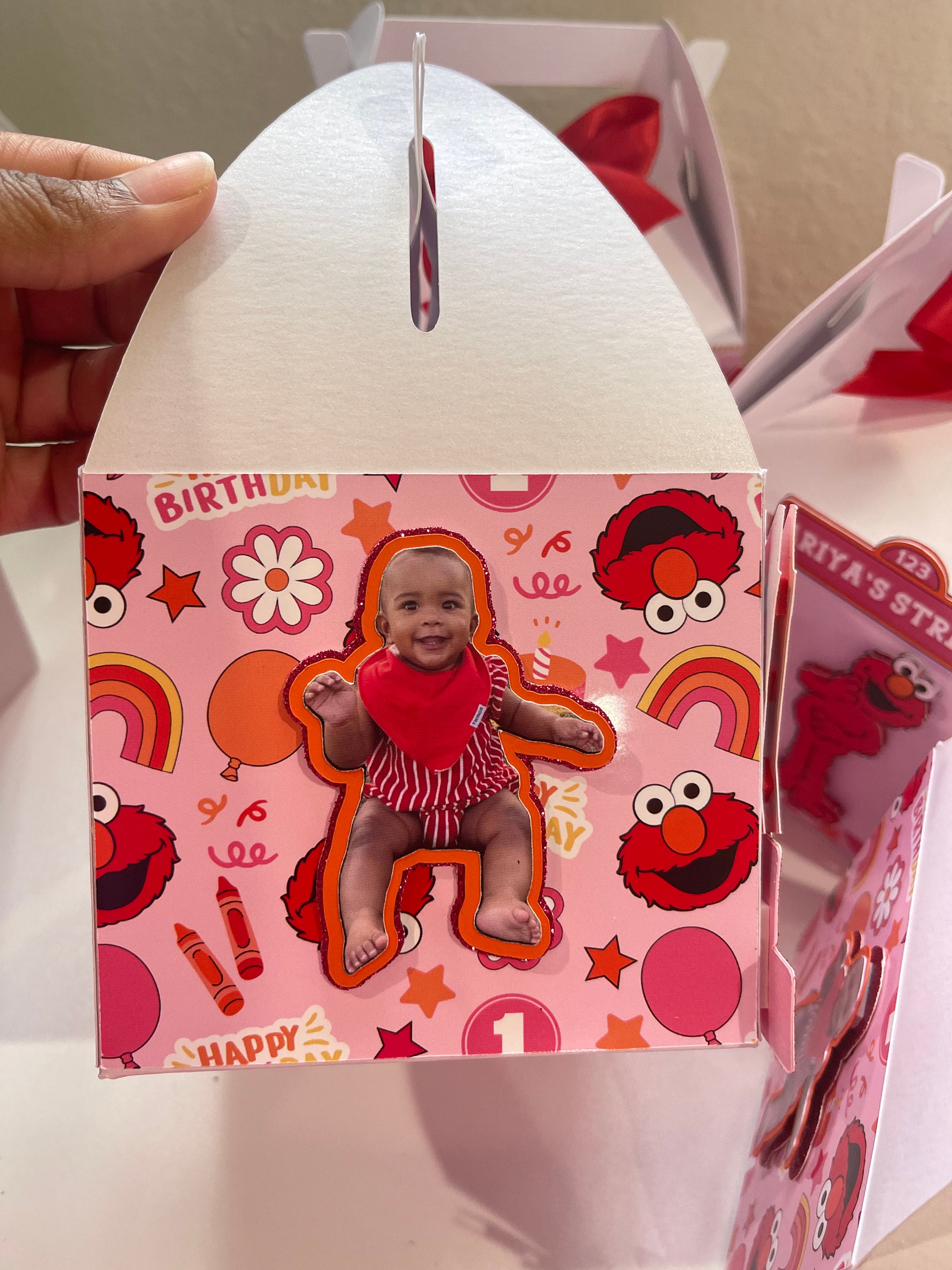 Elmo Favor Boxes, Sesame Street Favor Boxes, Elmo Goodie Box, Elmo ...