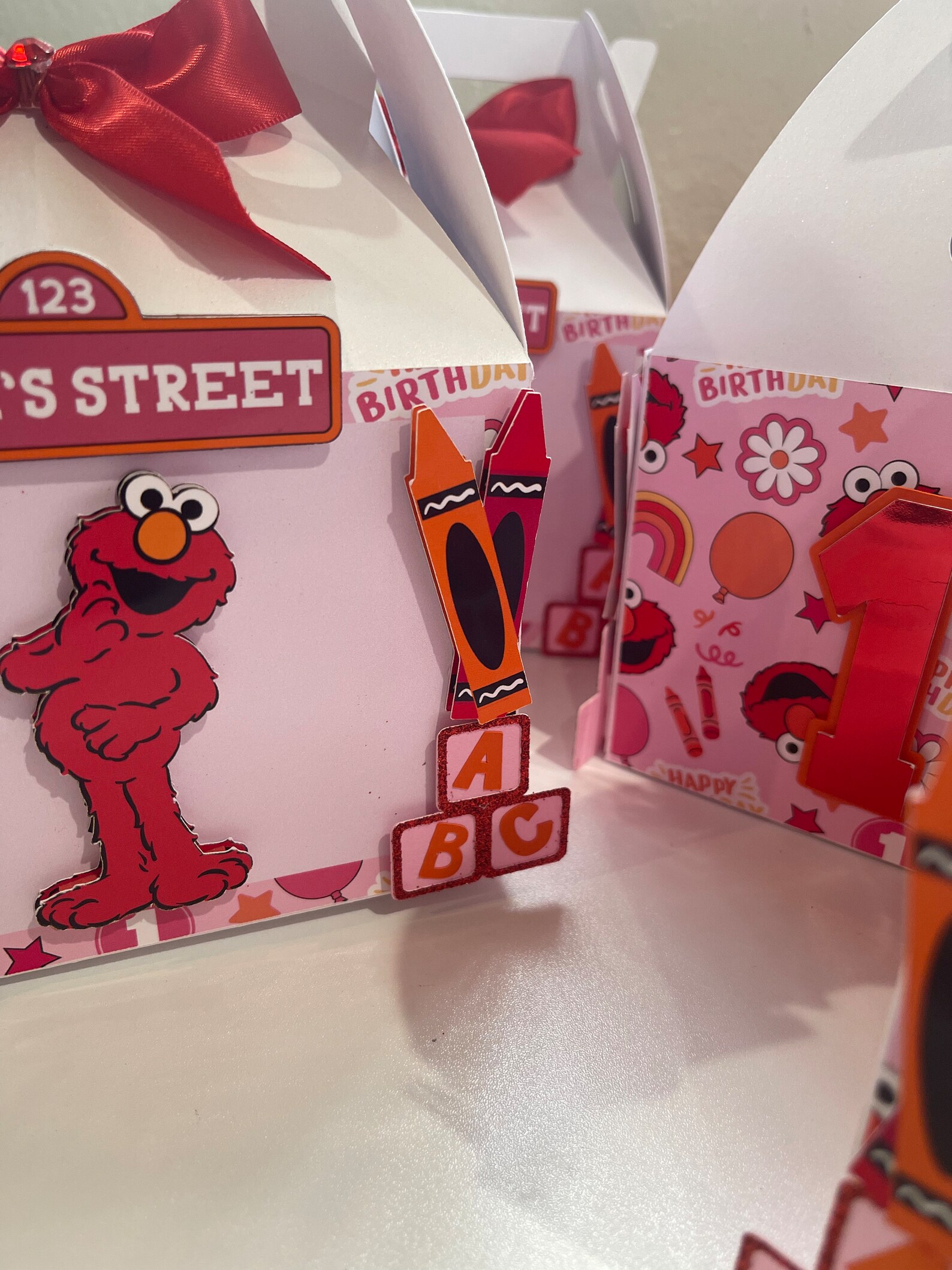 Elmo Favor Boxes, Sesame Street Favor Boxes, Elmo Goodie Box, Elmo ...