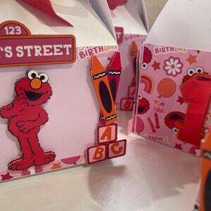 Elmo Favor Boxes, Sesame Street Favor Boxes, Elmo Goodie Box, Elmo ...