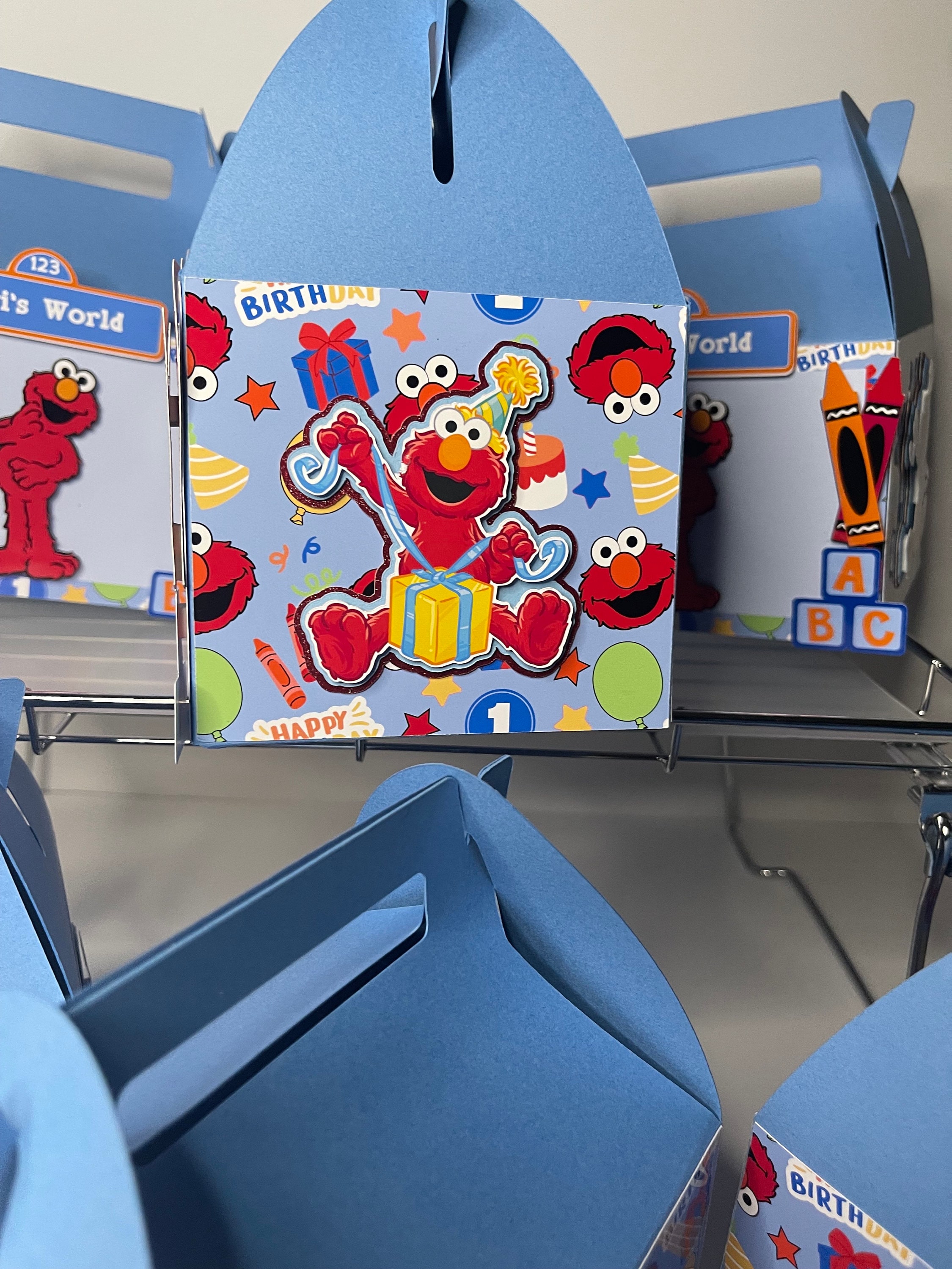 Elmo Favor Boxes Sesame Street Favor Boxes Elmo Goodie Box - Etsy