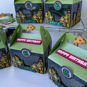 Ninja Turtle Inspired Favor Box, Teenage Mutant Ninja Turtles Favor Box ...