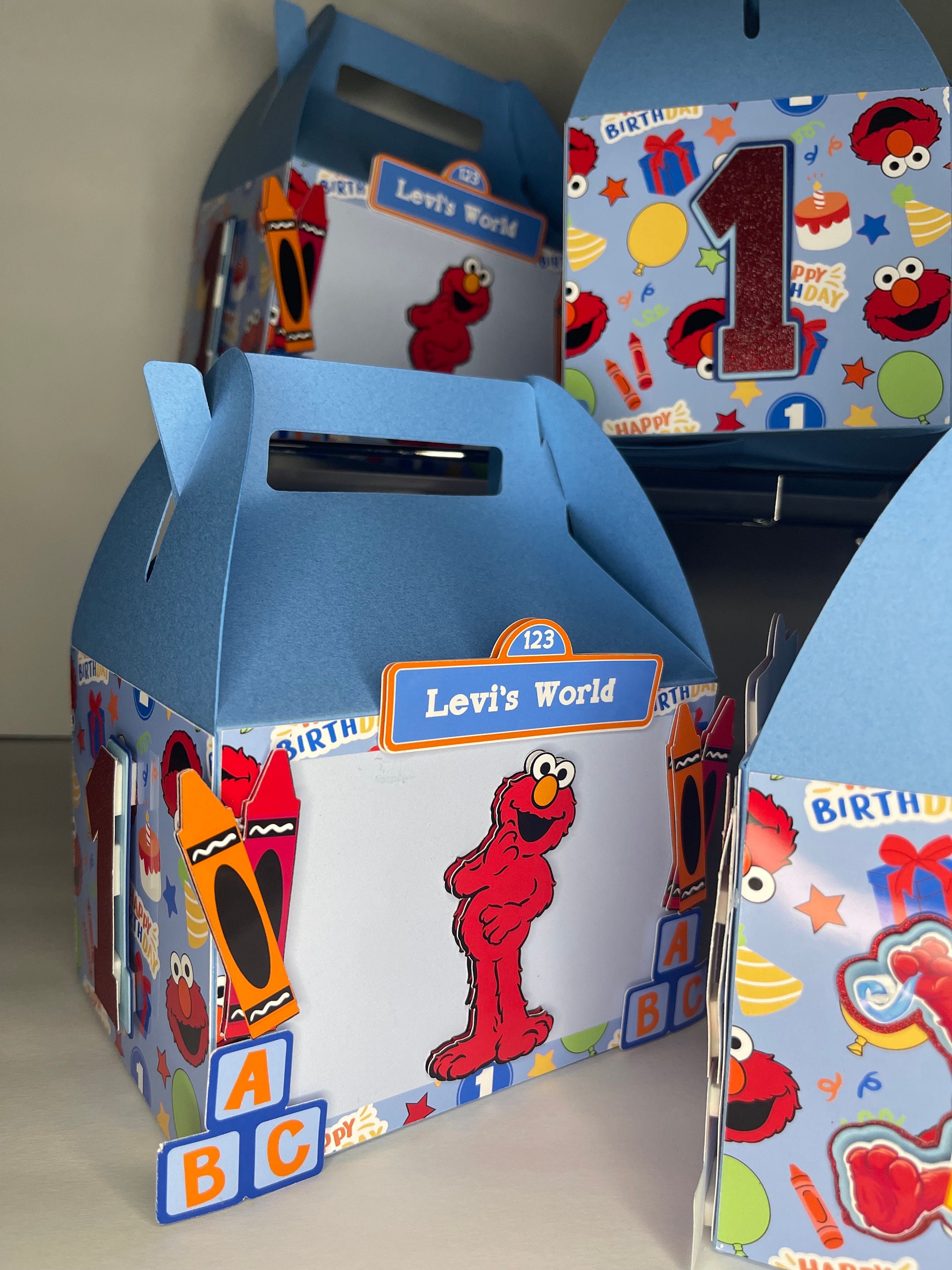 Elmo Favor Boxes Sesame Street Favor Boxes Elmo Goodie Box - Etsy