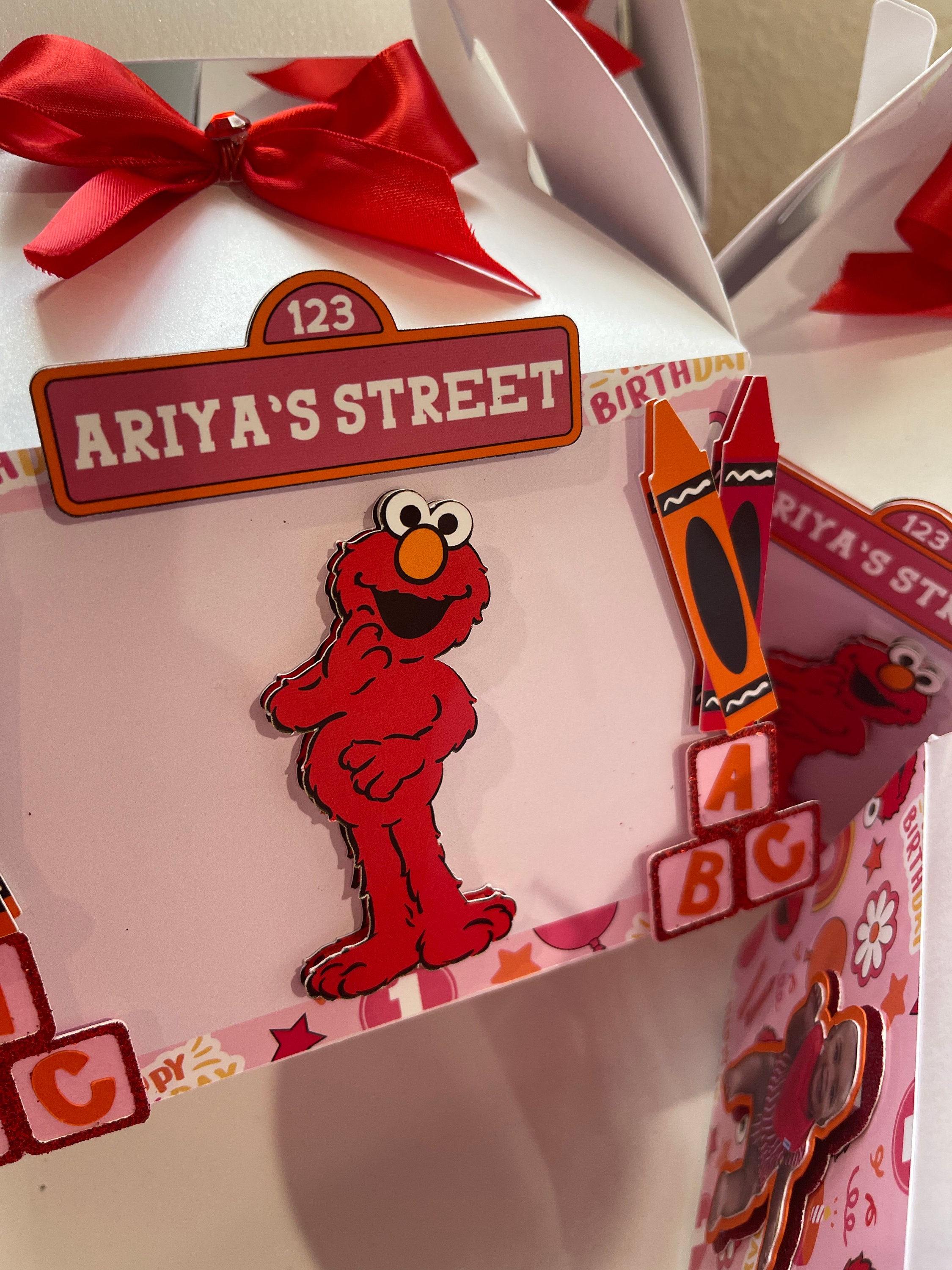 Elmo Favor Boxes, Sesame Street Favor Boxes, Elmo Goodie Box, Elmo ...