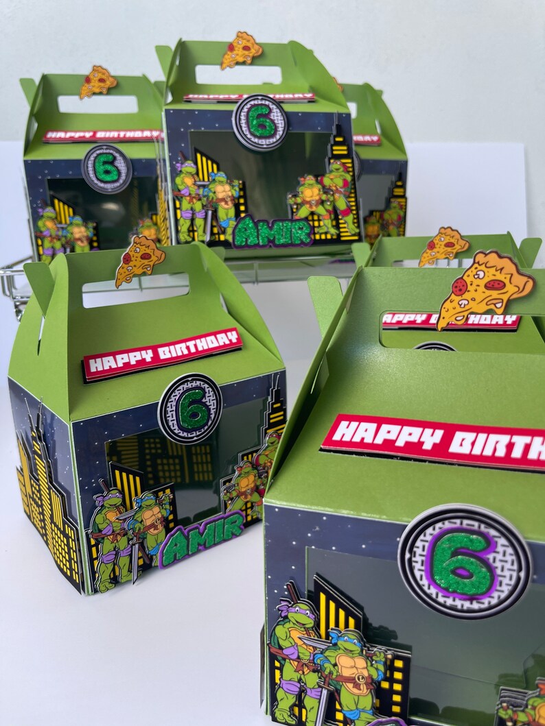 Ninja Turtle Inspired Favor Box, Teenage Mutant Ninja Turtles Favor Box ...