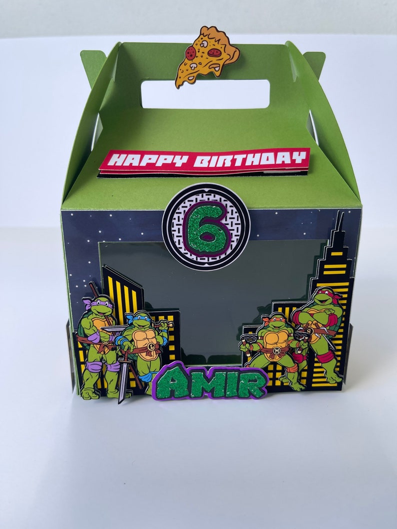 Ninja Turtle Inspired Favor Box, Teenage Mutant Ninja Turtles Favor Box ...