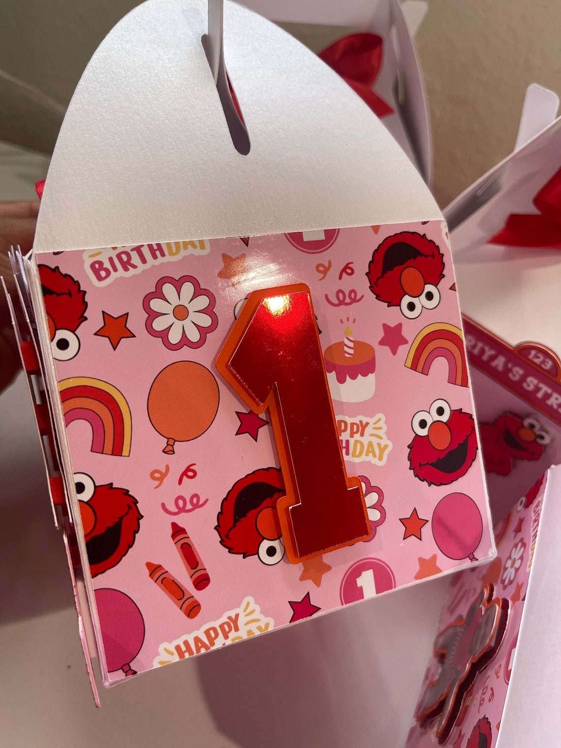 Elmo Favor Boxes, Sesame Street Favor Boxes, Elmo Goodie Box, Elmo ...