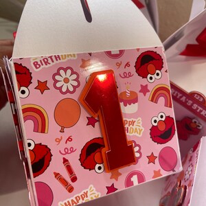 Elmo Favor Boxes, Sesame Street Favor Boxes, Elmo Goodie Box, Elmo ...