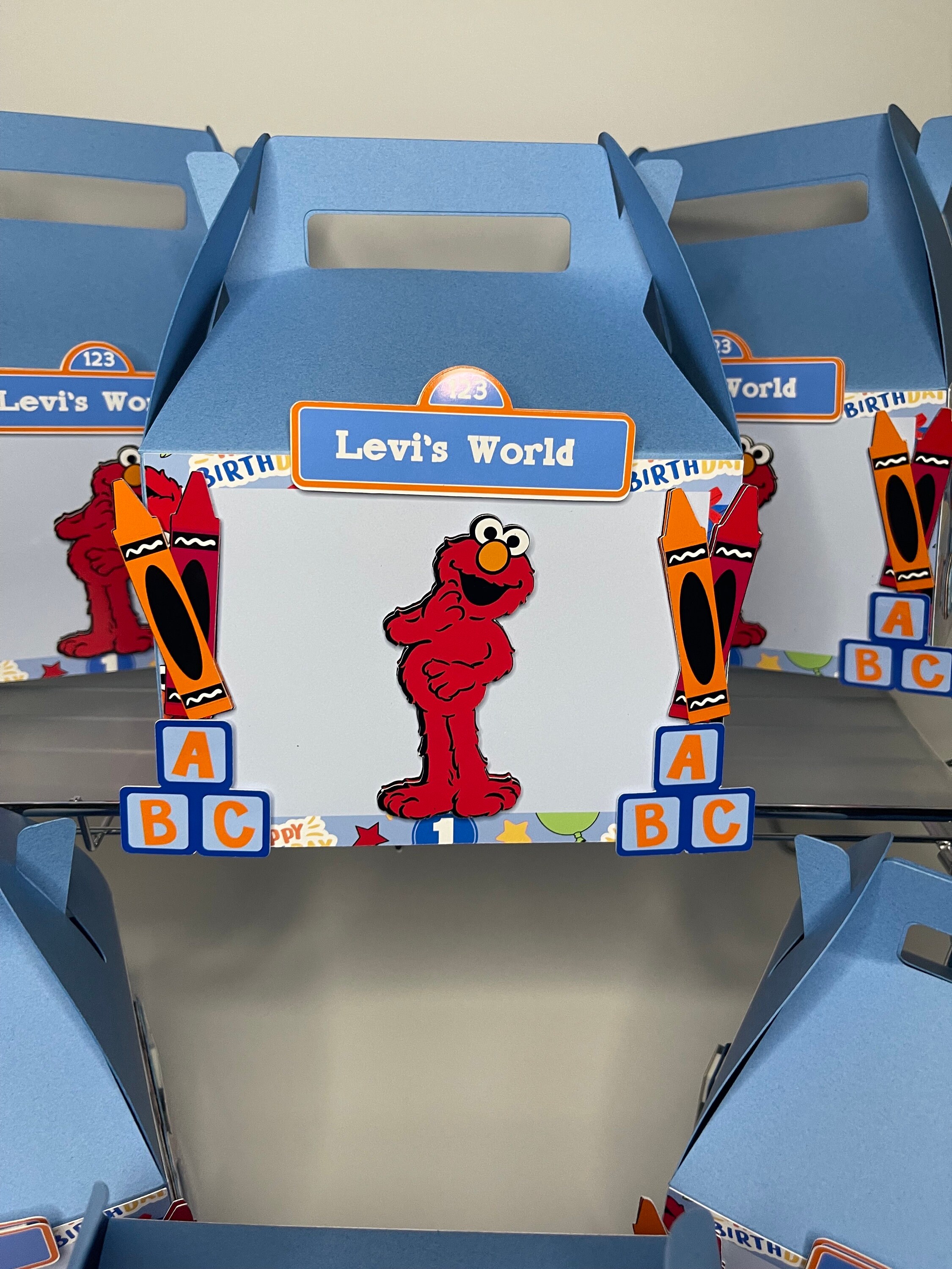 Elmo Favor Boxes Sesame Street Favor Boxes Elmo Goodie Box - Etsy