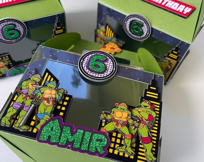 Ninja Turtle Inspired Favor Box, Teenage Mutant Ninja Turtles Favor Box ...