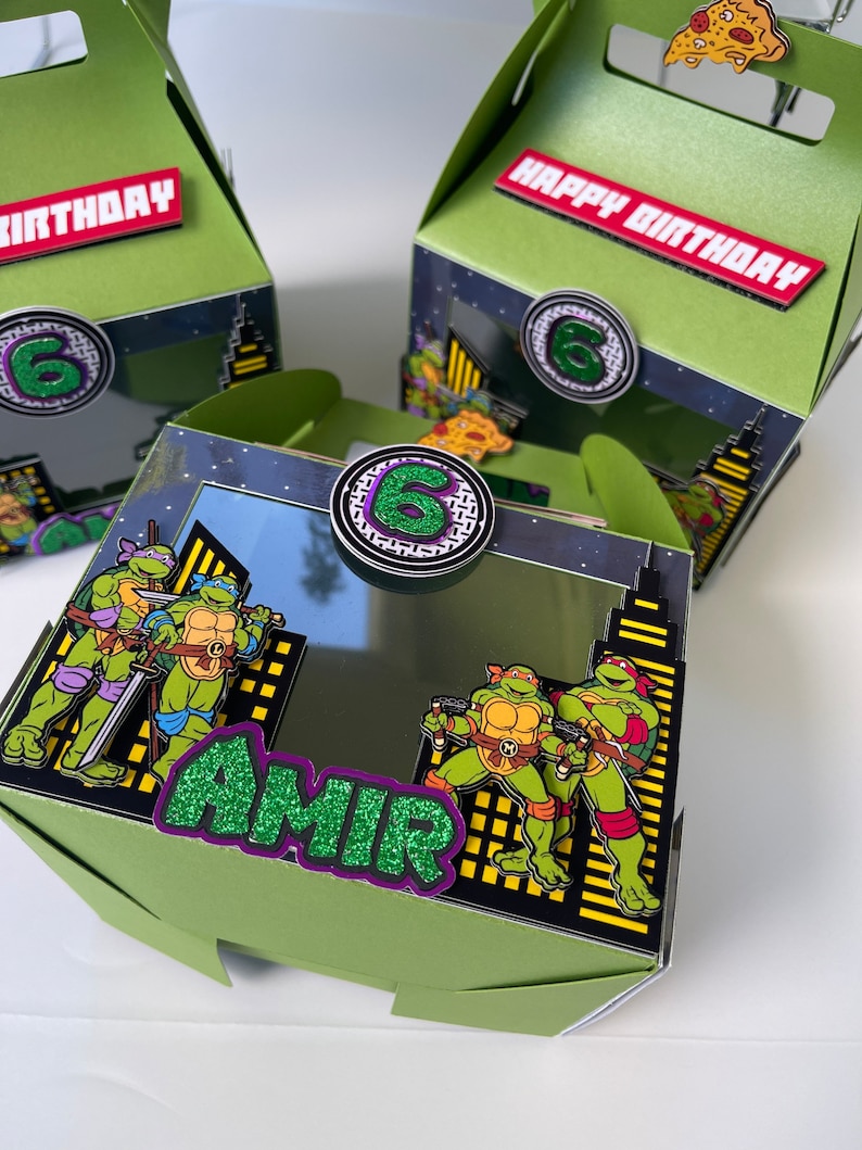 Ninja Turtle Inspired Favor Box, Teenage Mutant Ninja Turtles Favor Box ...