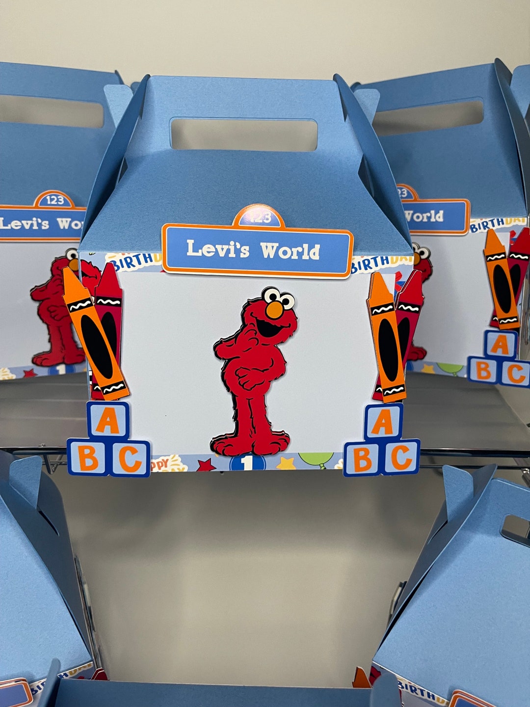 Elmo Favor Boxes Sesame Street Favor Boxes Elmo Goodie Box - Etsy