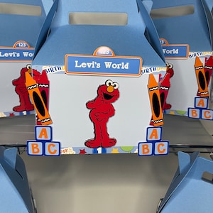 Elmo Favor Boxes, Sesame Street Favor Boxes, Elmo Goodie Box, Elmo ...