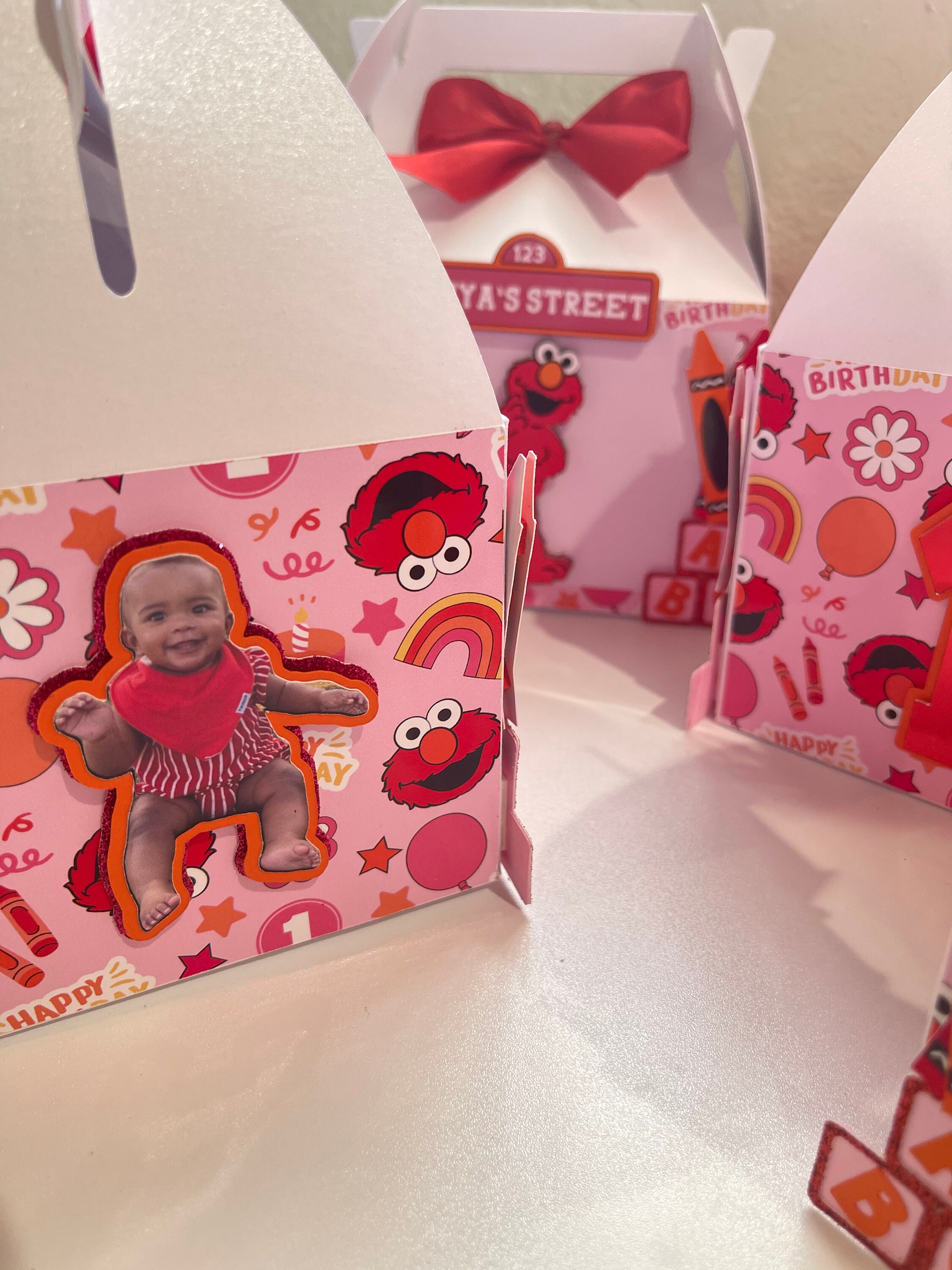 Elmo Favor Boxes, Sesame Street Favor Boxes, Elmo Goodie Box, Elmo ...