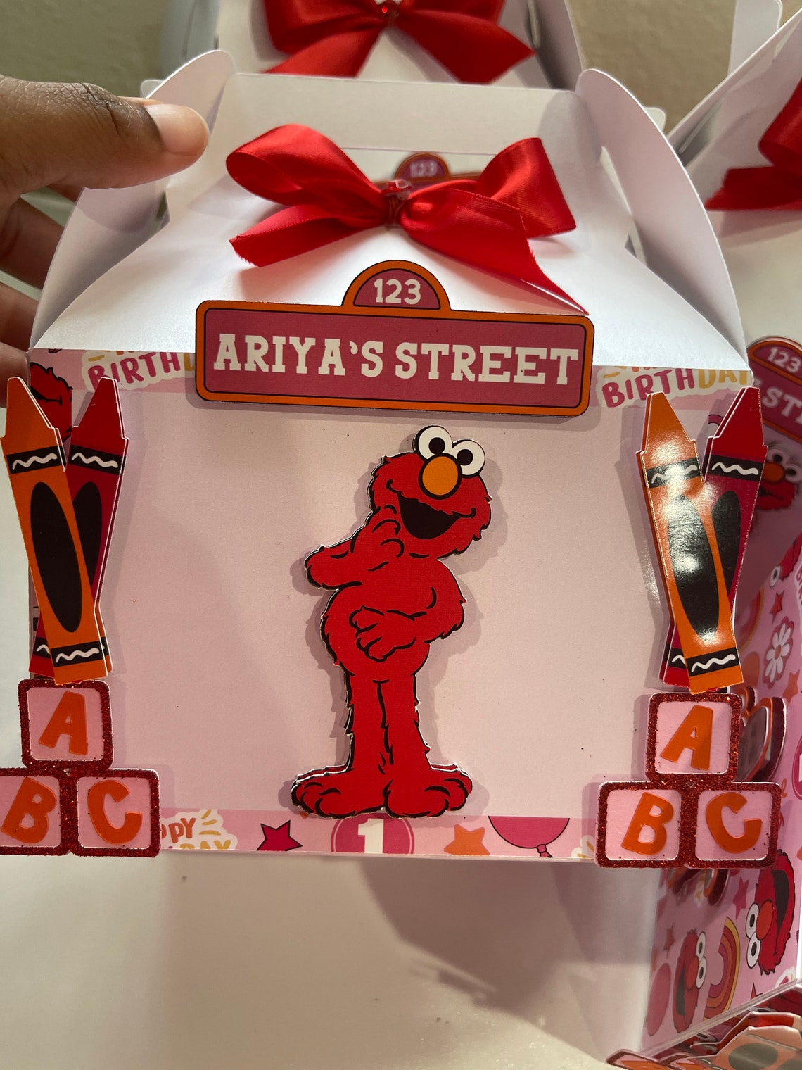 Elmo Favor Boxes, Sesame Street Favor Boxes, Elmo Goodie Box, Elmo ...