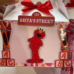 Elmo Favor Boxes, Sesame Street Favor Boxes, Elmo Goodie Box, Elmo ...