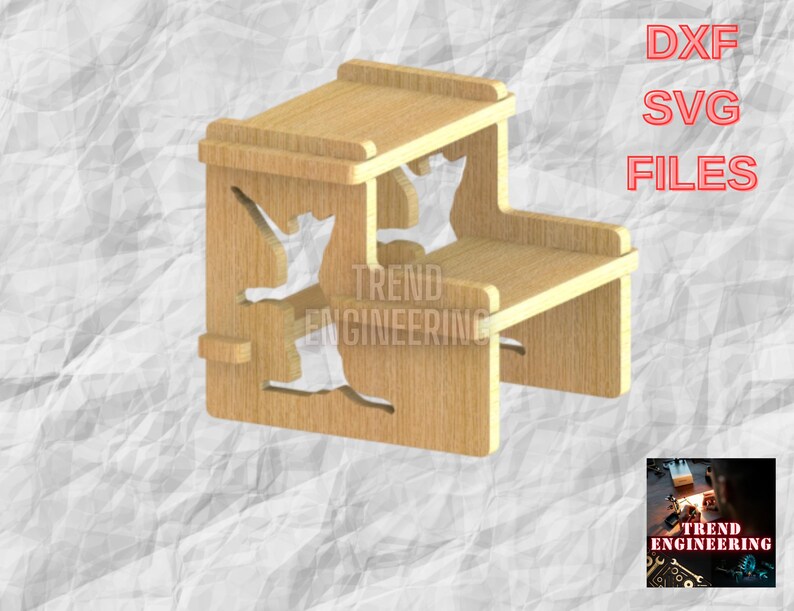 Toddler Step Stool CNC Router Cut Files; DXF and SVG - Etsy