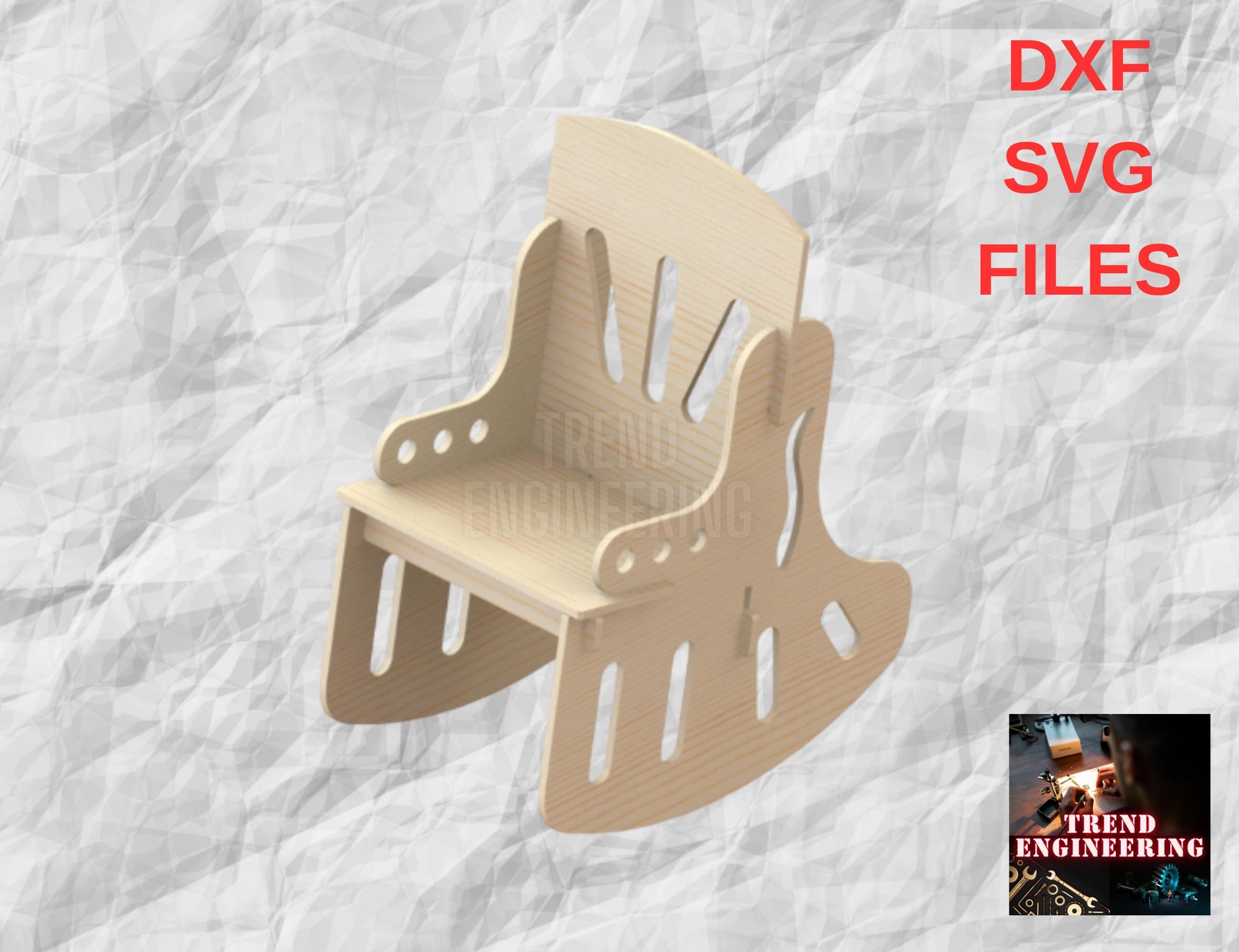 Rocking Chair CNC Cutting Files: DXF, SVG - Etsy