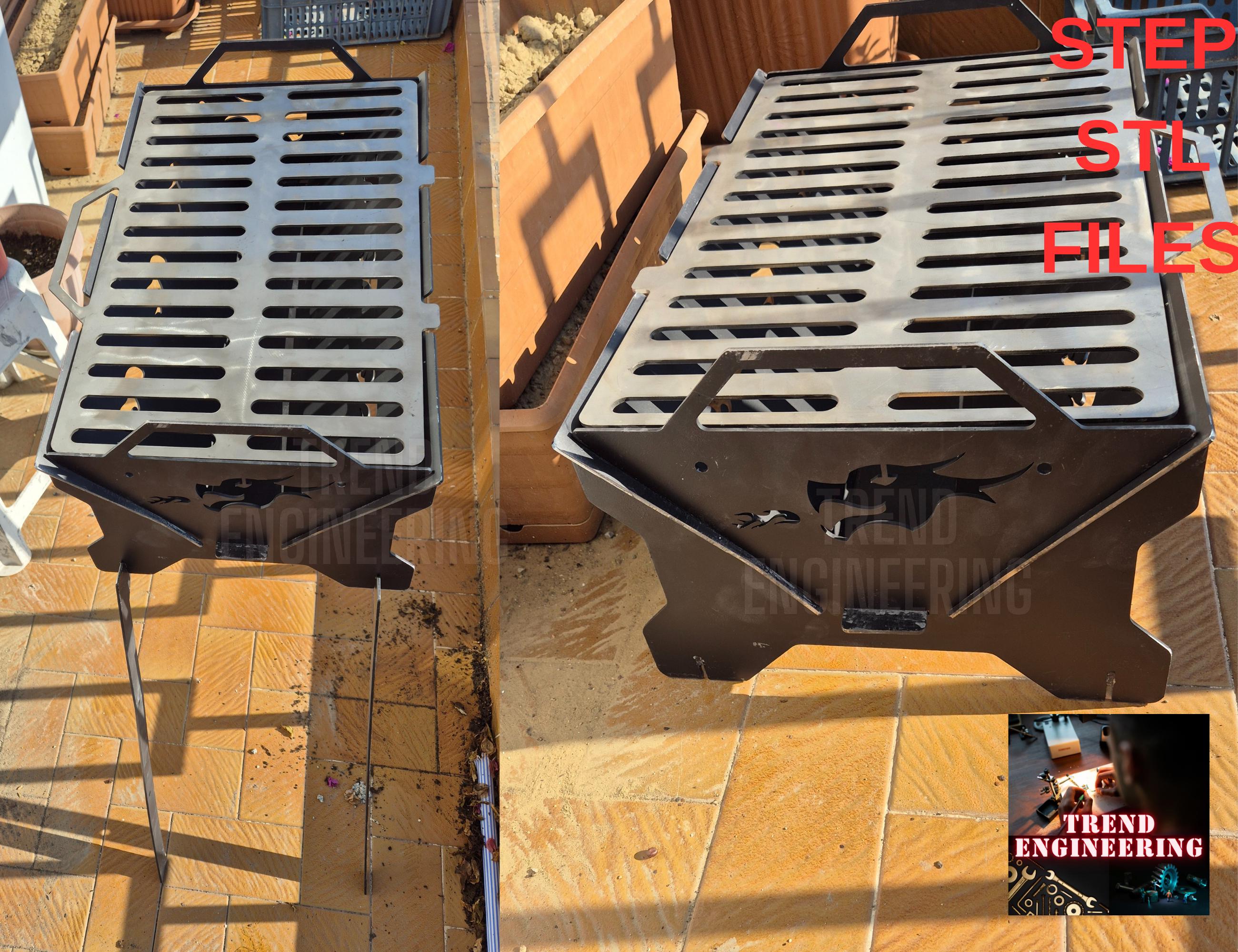 Collapsible BBQ Grill Laser Cut Files: SVG and DXF - Etsy UK