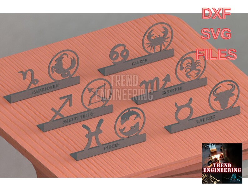 Zodiac Desktop Set, 12 Zodiac Sign, Zodiac Tabletop, Metal Zodiac Set ...