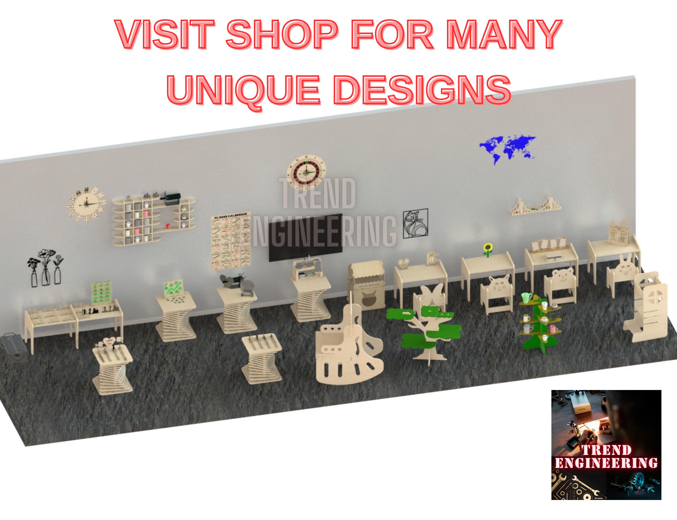 Step Stool Template – Digital Download – DXF/SVG – Woodworking Plans ...