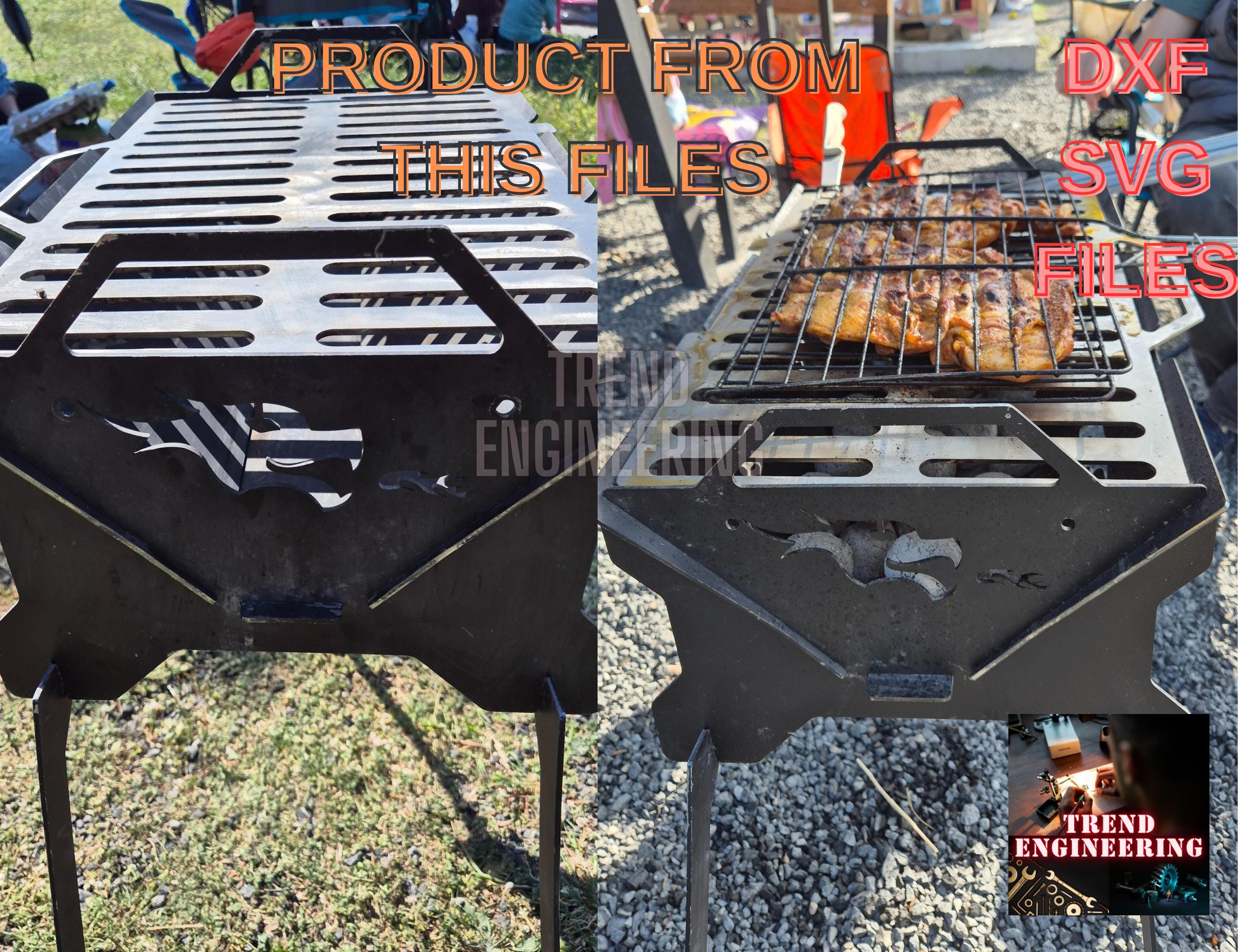 Collapsible BBQ Grill Laser Cut Files: SVG and DXF - Etsy UK
