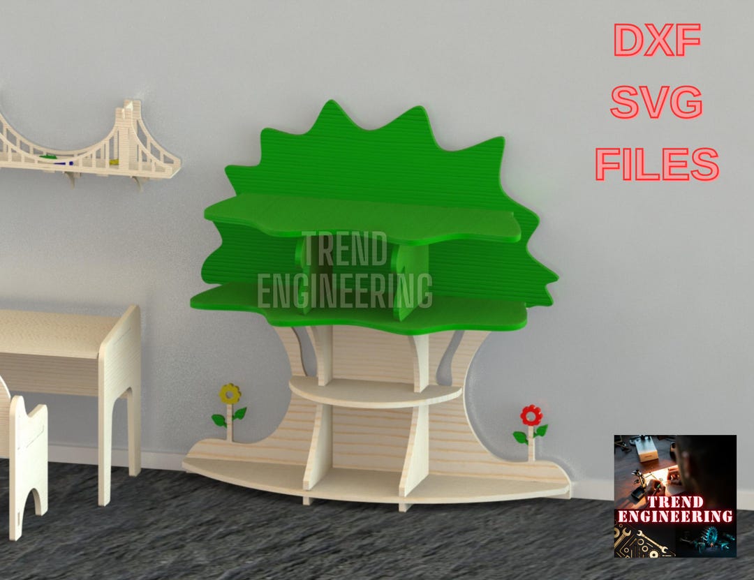 Baby & Kids Bookcases and Bookshelves CNC Cutting Files DXF and SVG ...