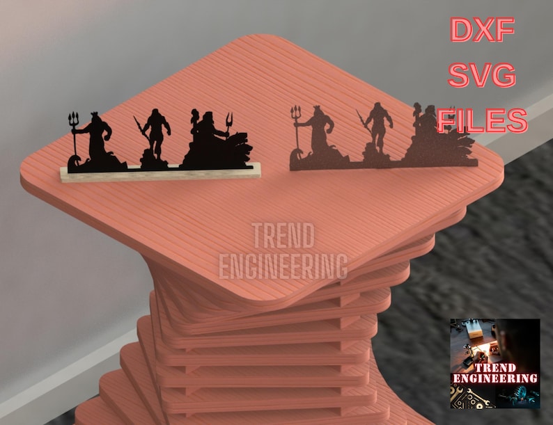 Greek Gods Desktop Decors Laser Cut Files SVG and DXF, Greek Goods ...