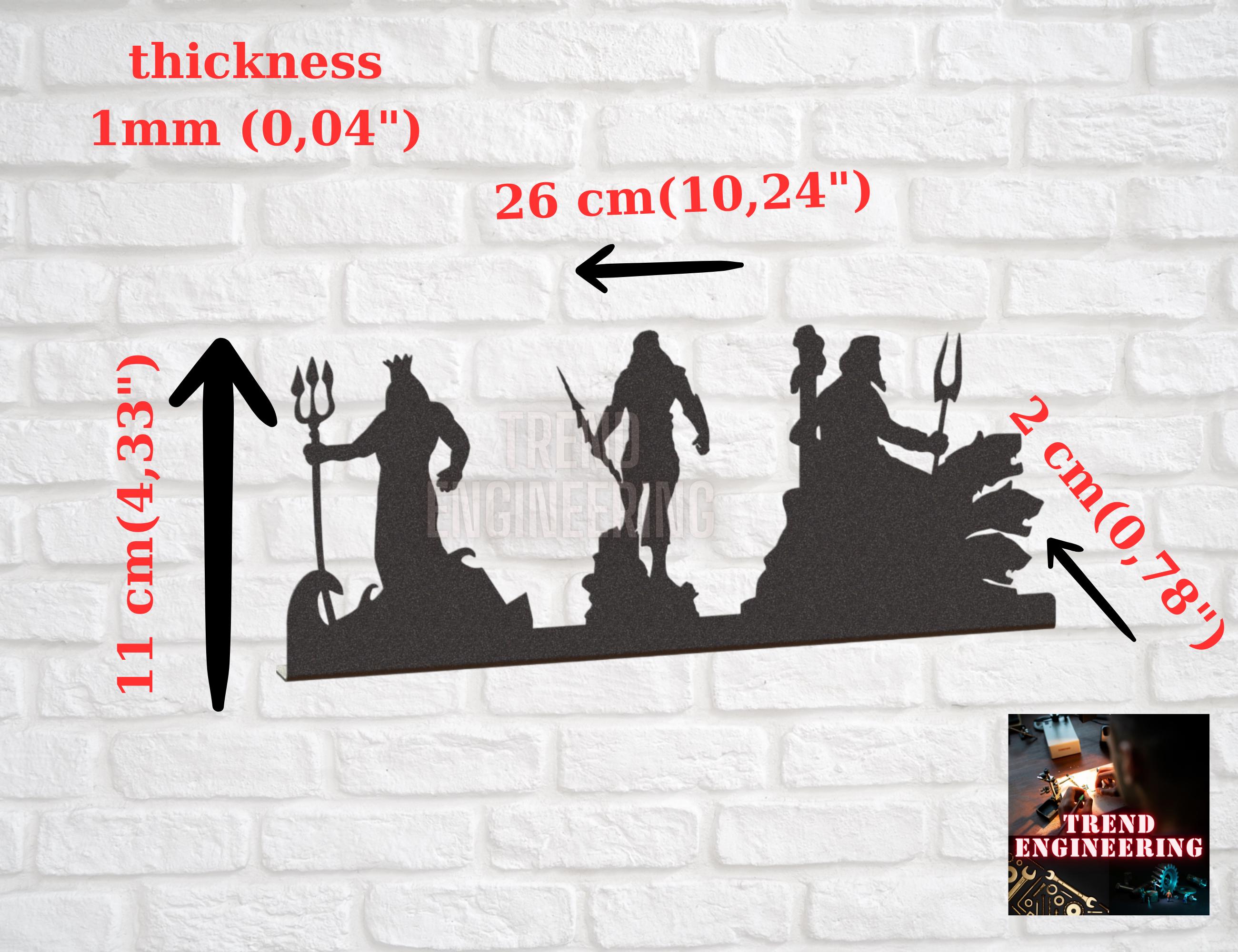 Greek Gods Desktop Decors Laser Cut Files SVG and DXF, Greek Goods ...